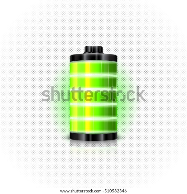 Green Battery Full Charge Lighting Vector Stock Vector (Royalty Free ...