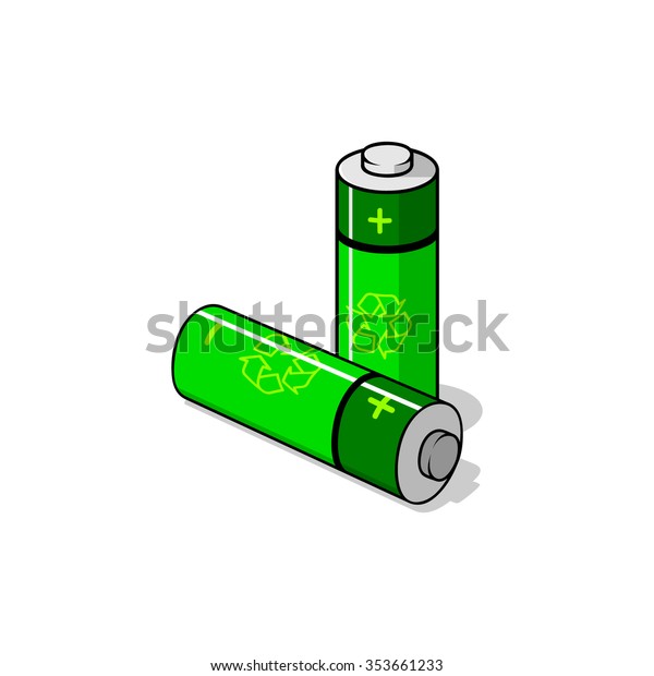 Green Battery Vector Stock Vector (Royalty Free) 353661233 | Shutterstock