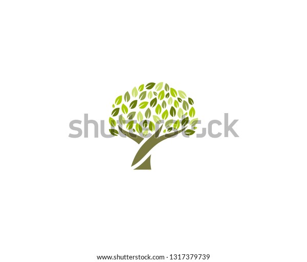 Green Beautiful Tree Logo Stock Vector (Royalty Free) 1317379739 ...