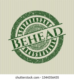 Green Behead Distressed Grunge Style Stamp Stock Vector (Royalty Free ...