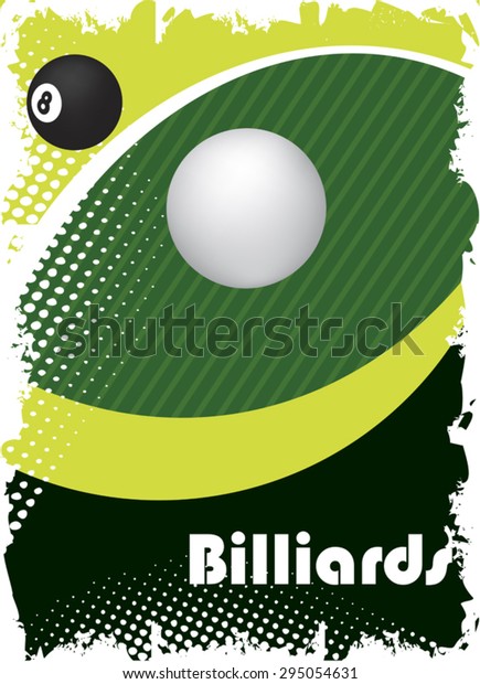 Green Billiard Eyeposter Background Stock Vector (Royalty Free ...