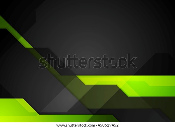 Green Black Abstract Tech Background Vector Stock Vector (Royalty Free ...