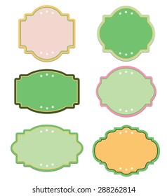 Green Blank Bakery Label Template: стоковая векторная графика (без ...