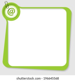 Green Frame Your Text Email Icon Stock Vector (Royalty Free) 585836918