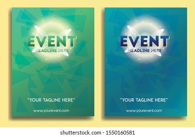 Green Blue Event Poster Stock Vector (Royalty Free) 1550160581 ...