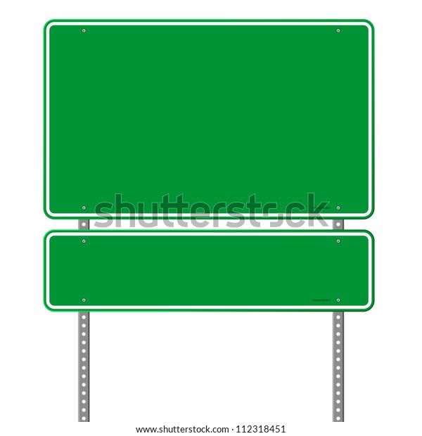 Green Blue Roadsign Square Roadsigns Green Stock Vector (Royalty Free ...