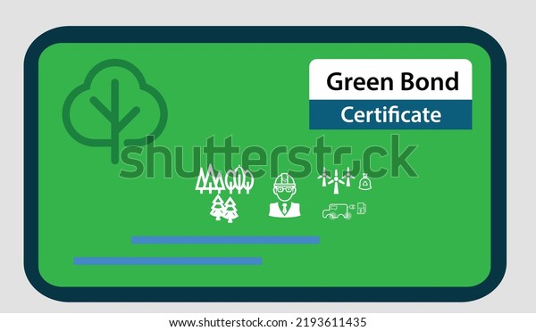 Green Bond Certificate Vector Illustration Stock Vector (Royalty Free ...