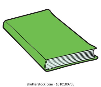Green Book Vector Illustrationisolated On White Stock Vector (Royalty ...