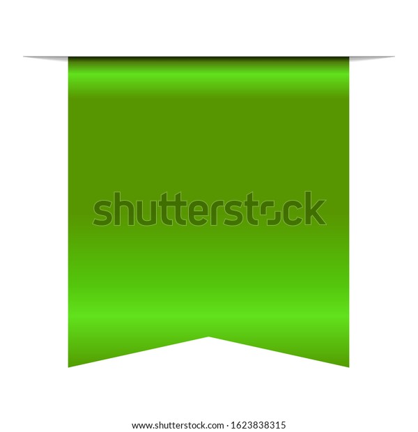 Green Bookmark Banner 3d Vertical Book Stock Vector (Royalty Free ...