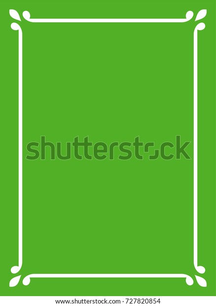 Green Border Frame Book Cover Vector Stock Vector (Royalty Free ...