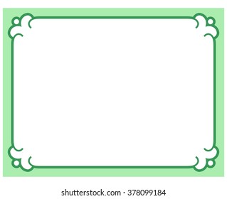 Green Border Frame Deco Vector Art Stock Vector (Royalty Free ...