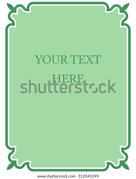 Green Border Frame Deco Vector Art Stock Vector (Royalty Free ...