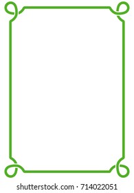 Green Border Frame Vector Vintage Stock Vector (Royalty Free) 715350931 ...