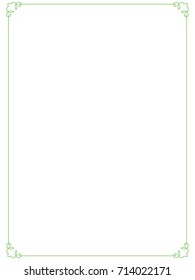 Green Border Frame Vector Vintage Stock Vector (Royalty Free) 714022171 ...