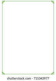 Green Border Frame Vector Vintage Stock Vector (Royalty Free) 715343977 ...