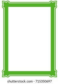 Green Border Frame Vector Vintage Stock Vector (Royalty Free) 715350697 ...