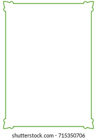 Green Border Frame Vector Vintage Stock Vector (Royalty Free) 715350706 ...