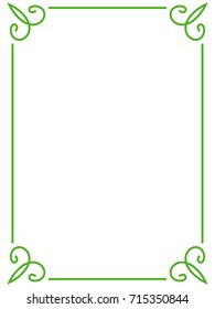 Green Border Frame Deco Vector Art Stock Vector (Royalty Free ...