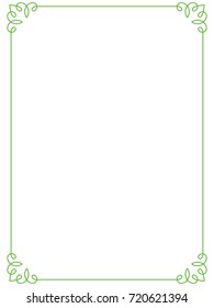 Green Border Frame Vector Vintage Stock Vector (Royalty Free) 720621394 ...