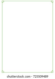 Green Border Frame Vector Vintage Stock Vector (Royalty Free) 725509489 ...
