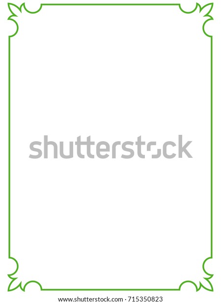 Green Border Frame Vector Vintage Stock Vector (Royalty Free) 715350823 ...
