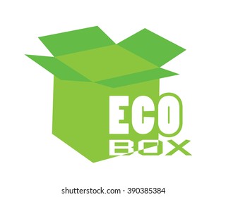 Green Box Icon Eco Idea Green Stock Vector (Royalty Free) 390385384 ...