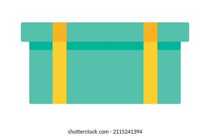 Green Box Icon On White Background Stock Vector (Royalty Free ...