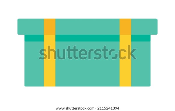 Green Box Icon On White Background Stock Vector (Royalty Free ...