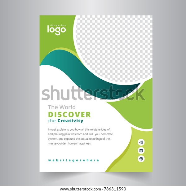 Green Brochure Design Template Vector Green Stock Vector (Royalty Free ...
