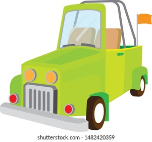Green Buggy Car Cartoon Vector Stock Vector (Royalty Free) 1482420359 ...
