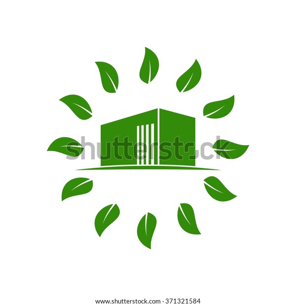 Green Building Logo Template Stock Vector (Royalty Free) 371321584 ...