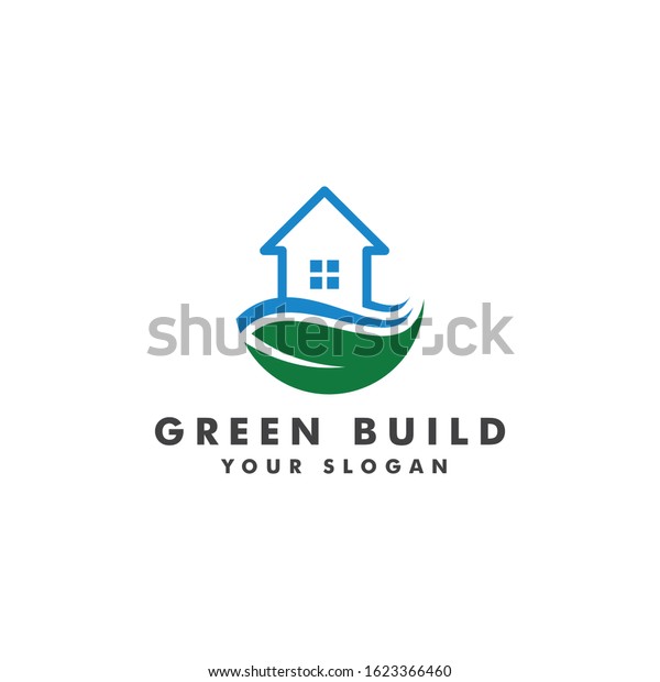 Green Building Logo Template Design Vector Stock Vector (Royalty Free ...