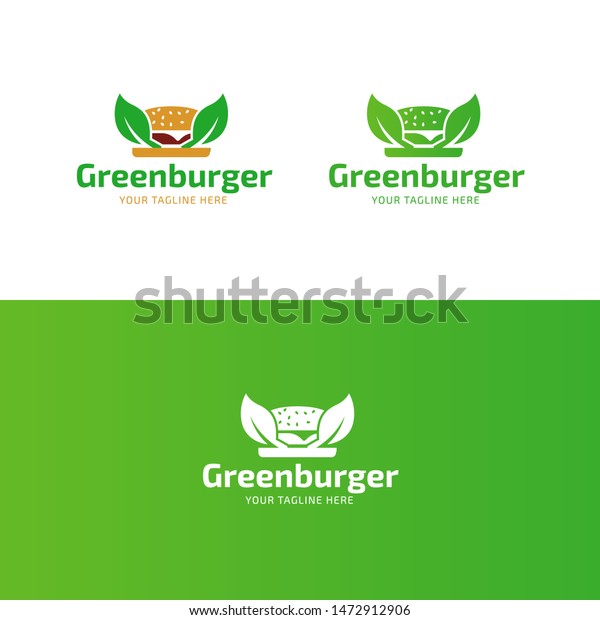 Green Burger Logo Design Leaf Stock Vector (Royalty Free) 1472912906 ...