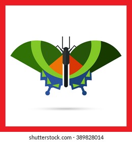 Green Butterfly Icon Stock Vector (Royalty Free) 389828014 | Shutterstock