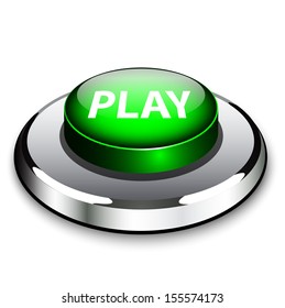 Green Button Word Play On Stock Vector (Royalty Free) 155574173 ...