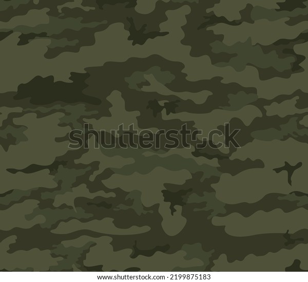 Green Camouflage Pattern Army Disguise Background Stock Vector (Royalty ...