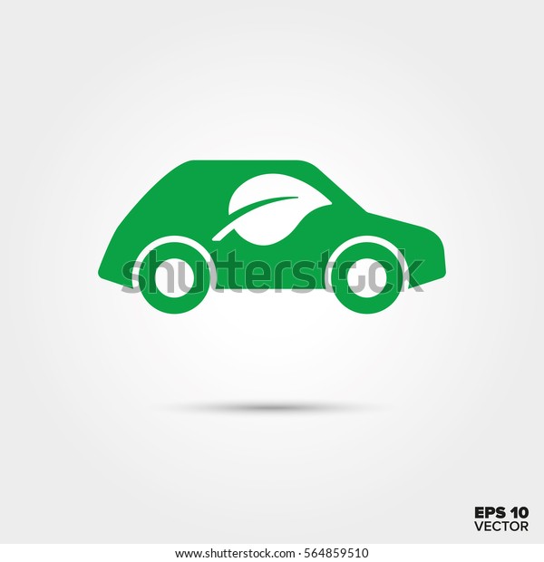 Green Car Leaf Symbol Icon Ecofriendly Stock Vector (Royalty Free ...
