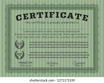Green Certificate Template Quality Background Detailed Stock Vector ...