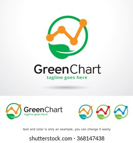 Green Chart Logo Template Design Vector Stock Vector (Royalty Free ...