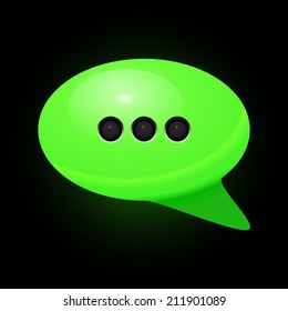 Green Chat Symbol Stock Vector (Royalty Free) 211901089