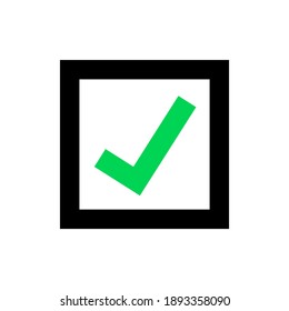 Stock vektor „Green Check Mark Black Check Box“ (bez autorských ...