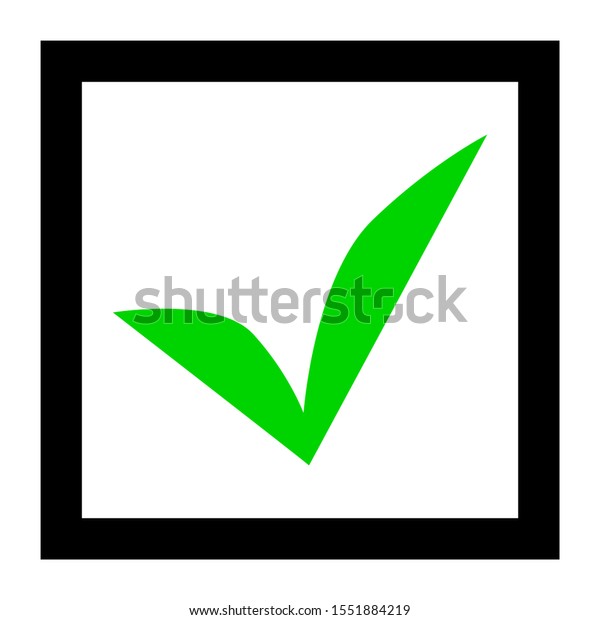 Green Check Mark Black Check Box Stock Vector (Royalty Free) 1551884219 ...