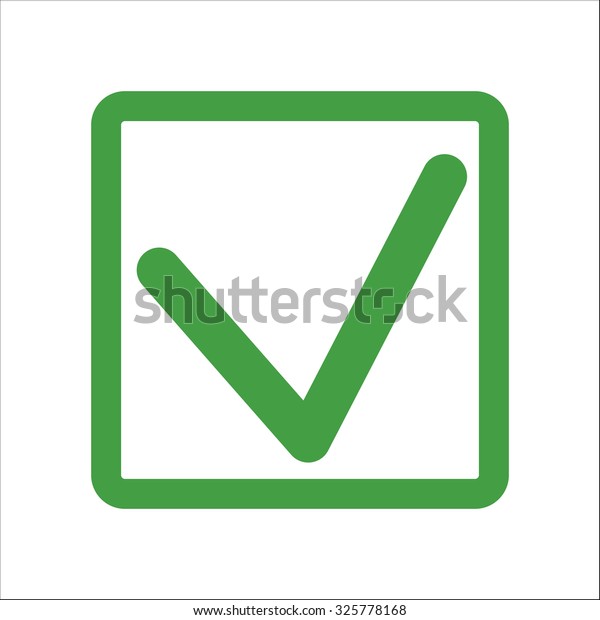 Green Check Mark Green Box Stock Vector (Royalty Free) 325778168 ...