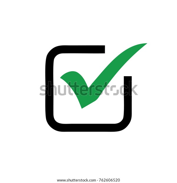 green check mark in box sign