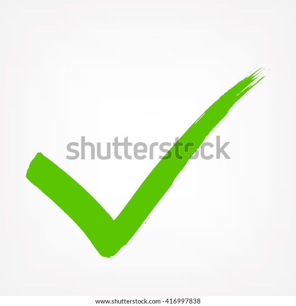 Green Check Mark Brushed Stock Vector (Royalty Free) 416997838 ...