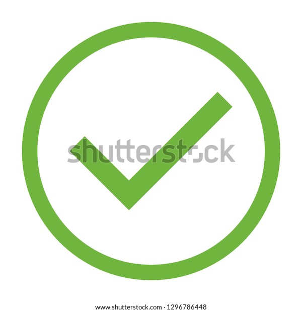 Green Check Mark Icon Stock Vector (Royalty Free) 1296786448 | Shutterstock