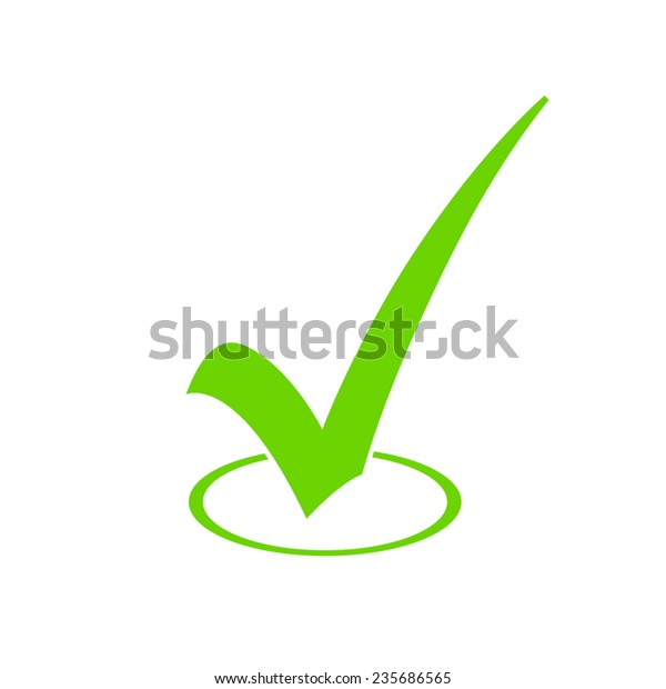 Green Check Mark Icon Stock Vector (Royalty Free) 235686565