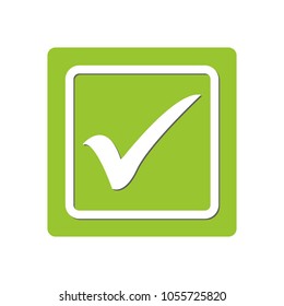 Green Check Mark Icon Box Tick Stock Vector (Royalty Free) 1055725820 ...