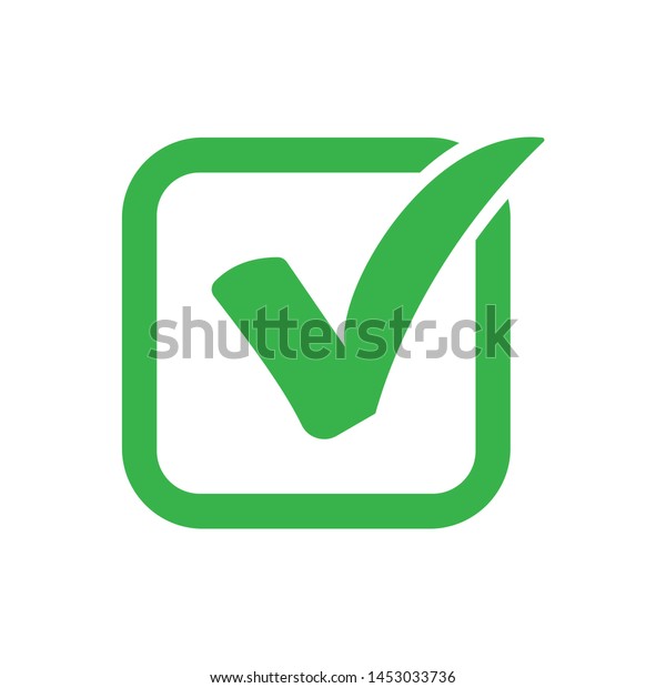 Green Check Mark Icon Box Vector Stock Vector (Royalty Free) 1453033736 ...