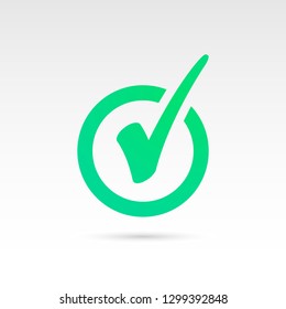 Green Check Mark Icon Circle Tick Stock Vector (Royalty Free ...